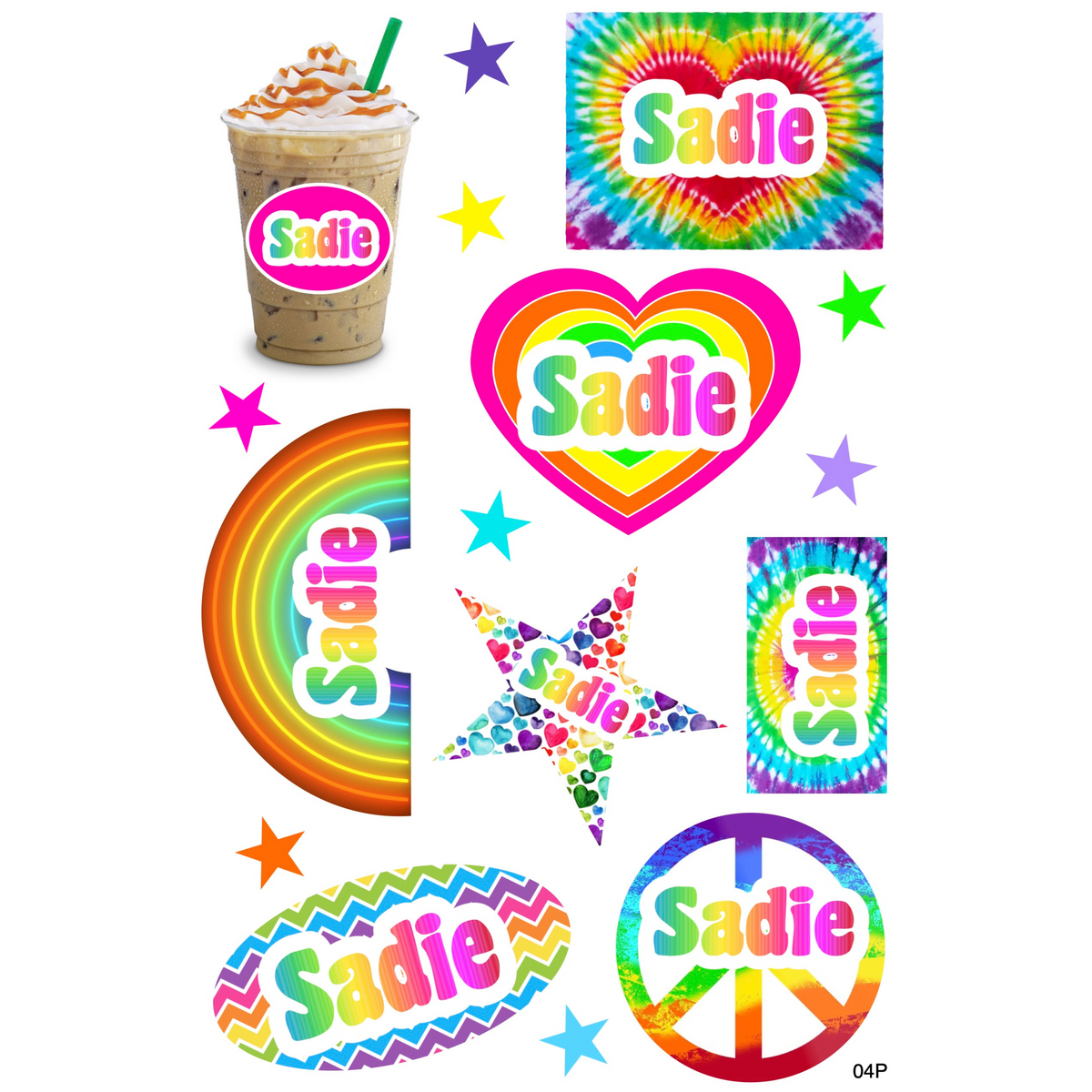 Personalized Cling-It Reusable Sticker Sheets - Burst – Pack for Camp