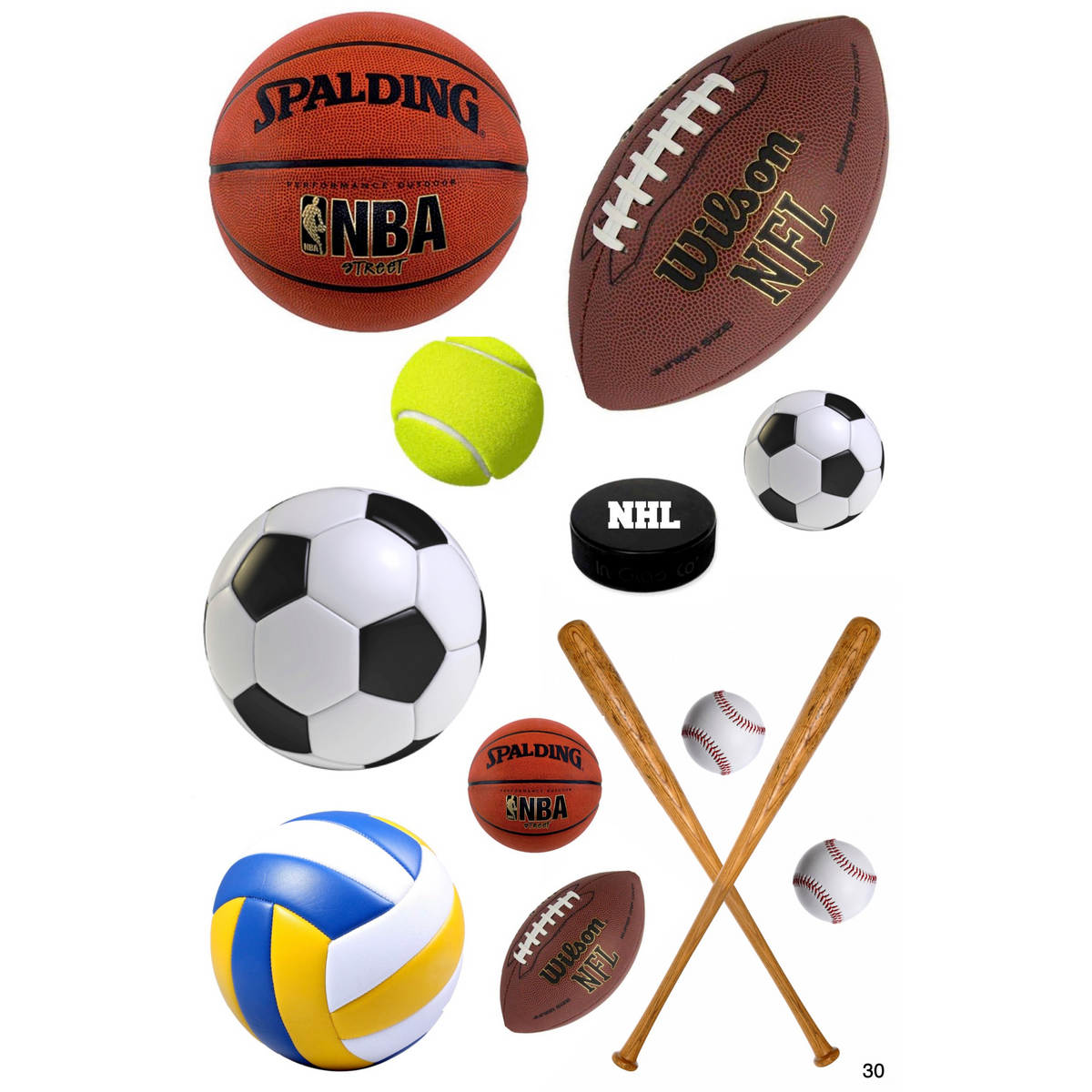 Cling-It Reusable Sticker Sheets 6x9 - Sports – Pack for Camp