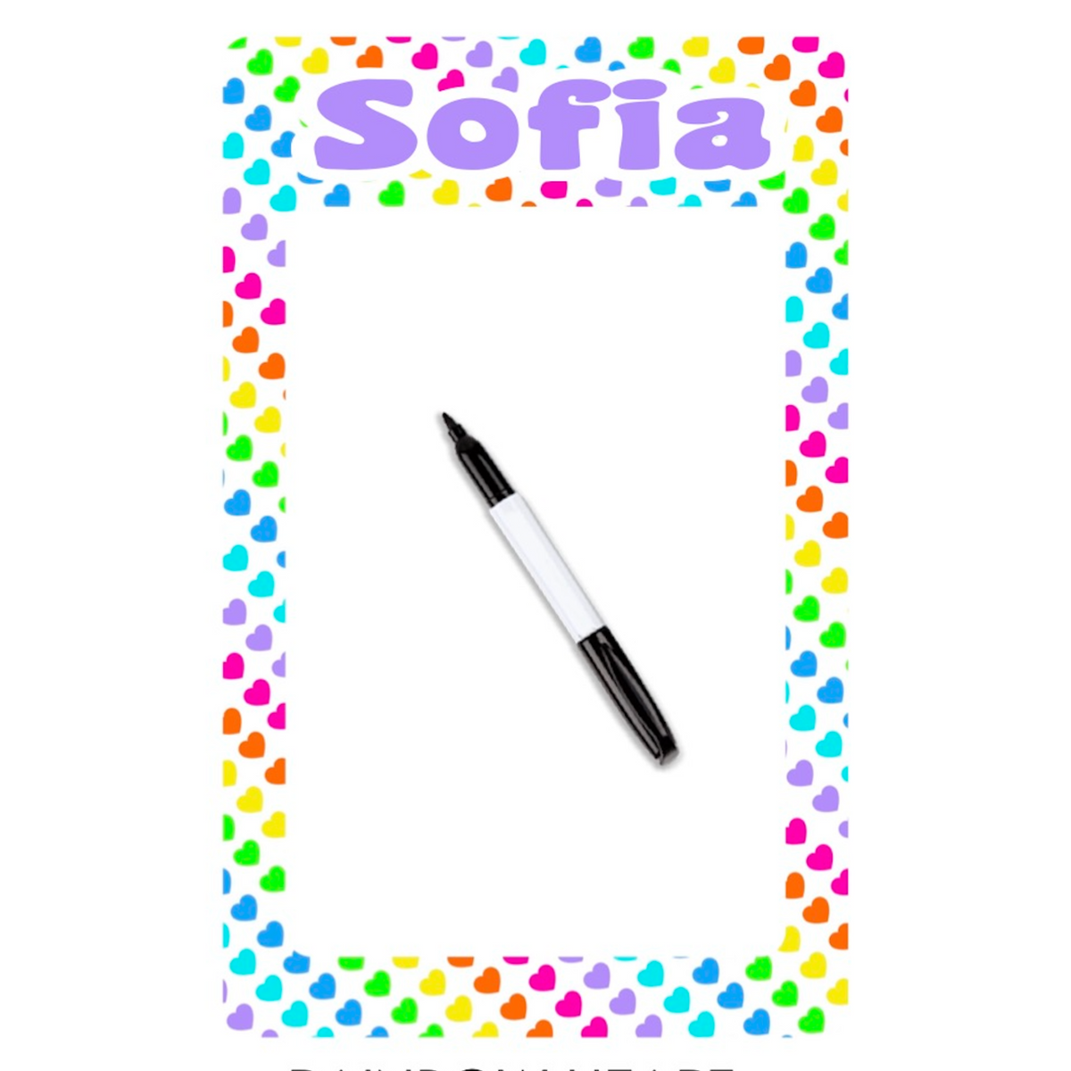 Personalized Dry Erase Board - Rainbow Heart – Pack for Camp
