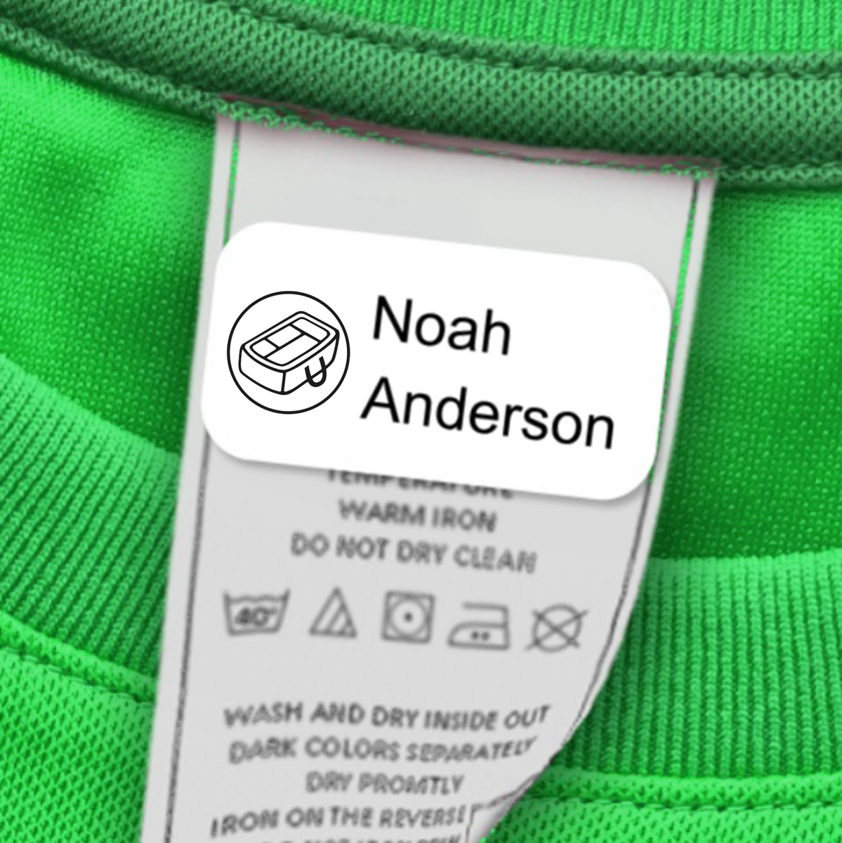 Personalized Stick-On Clothing Name Labels – Pack for Camp