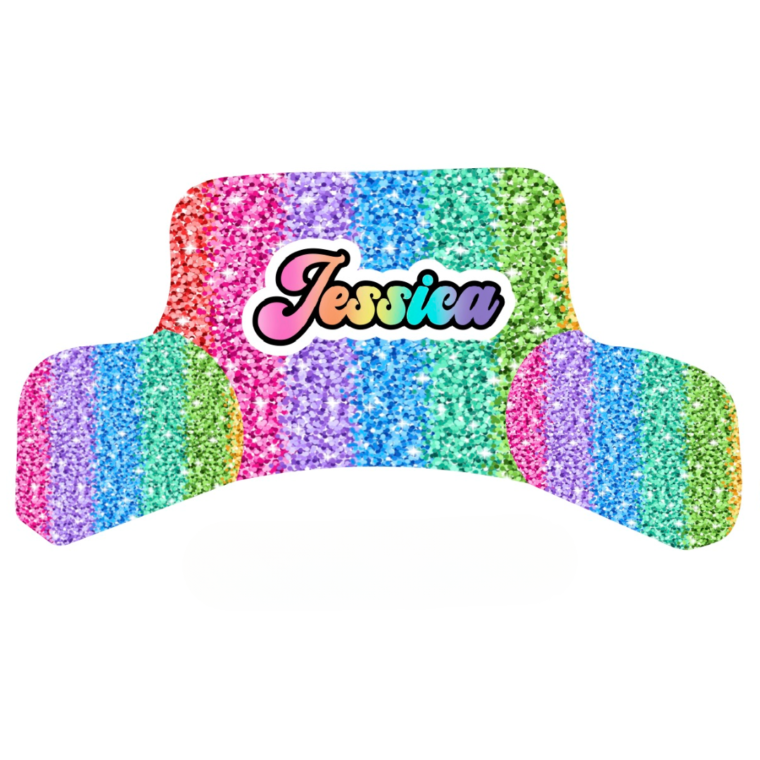 Personalized Boyfriend Pillow Chair - Rainbow Glitter – Pack for Camp