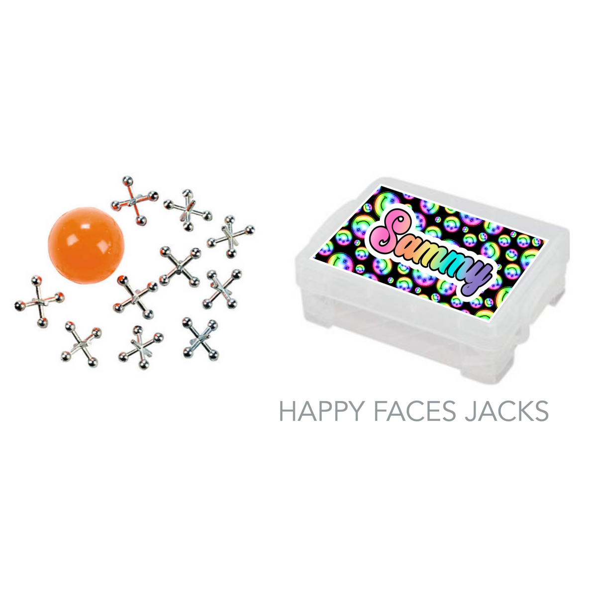 Personalized Jacks Set - Happy Faces – Pack for Camp