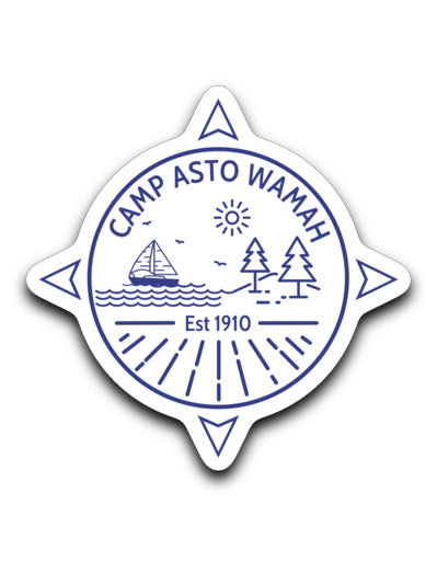 Asto Wamah Compass Sticker Decal – Pack for Camp