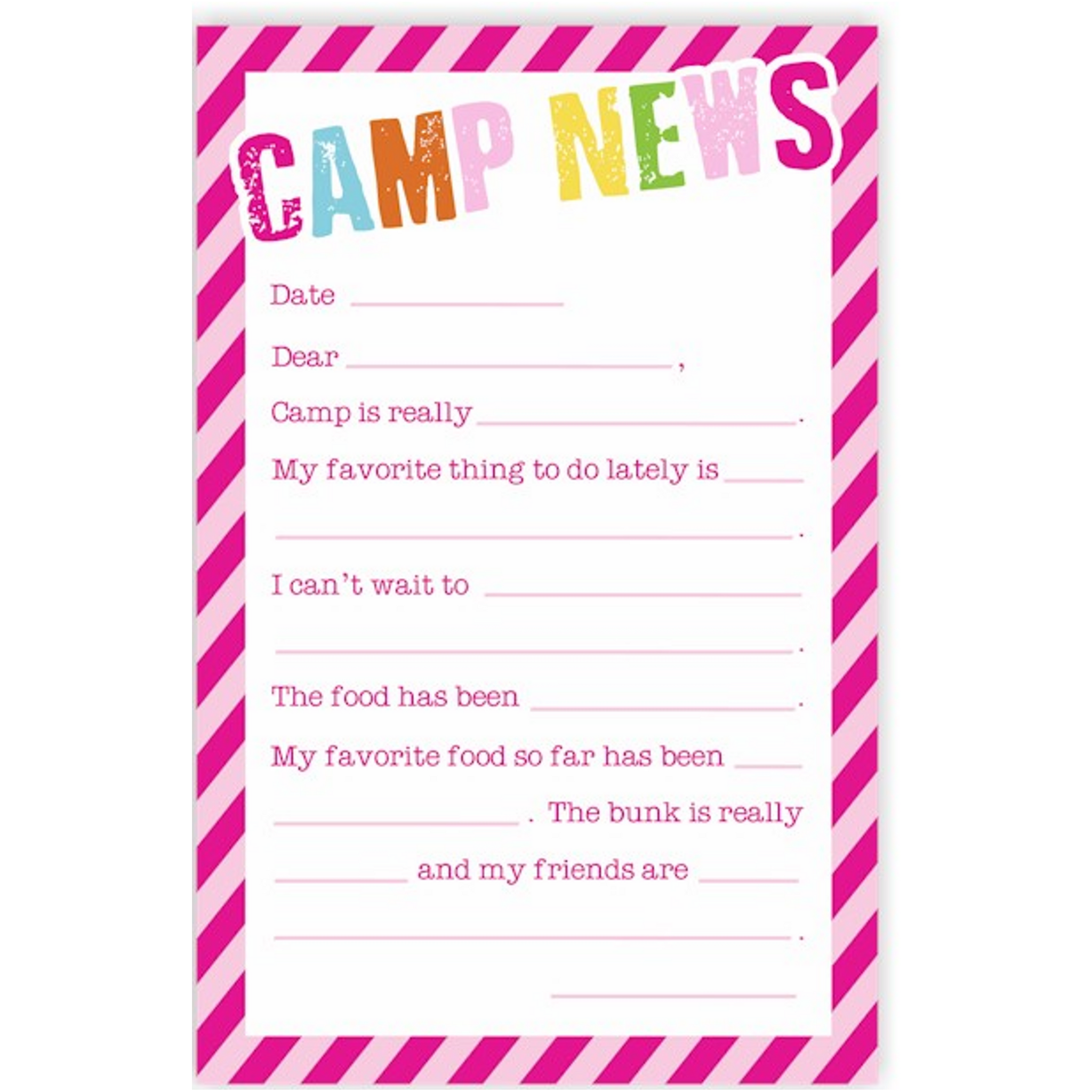 Stationery – Pack for Camp
