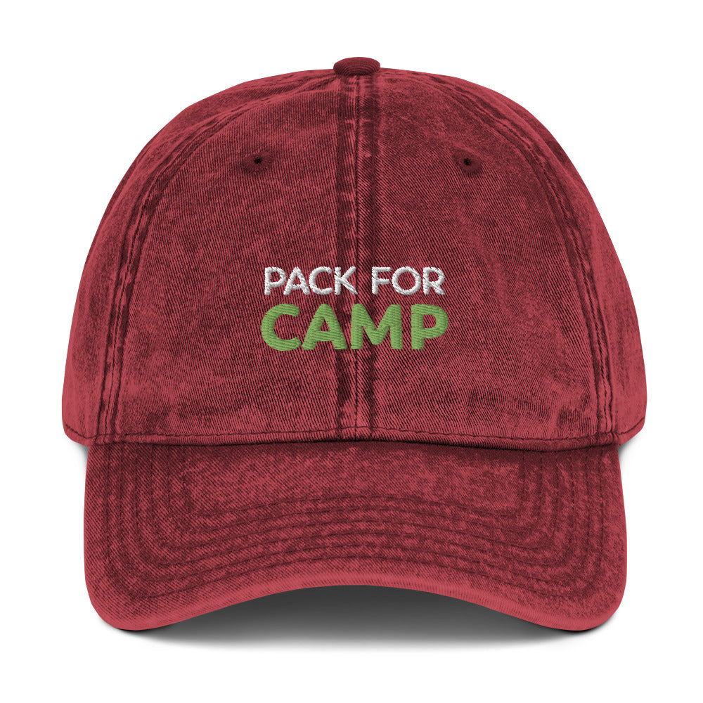 Vintage Cap – Pack for Camp